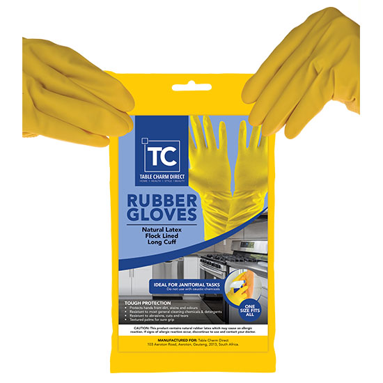 Essential Rubber Gloves - 1 Pair | Table Charm Direct|Table Charm Direct