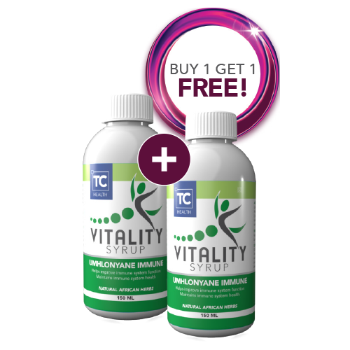 Table Charm Direct. Vitality Umhlonyane Immune Syrup 150ml + 1 Free