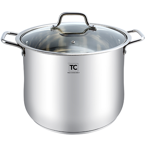 28cm Stainless Steel Stock Pot - 13lt|Table Charm Direct