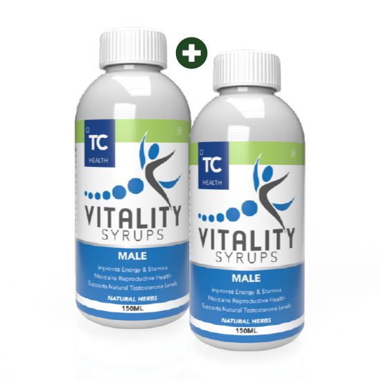 Vitality Male Syrup 150ml + 1 Free|Table Charm Direct