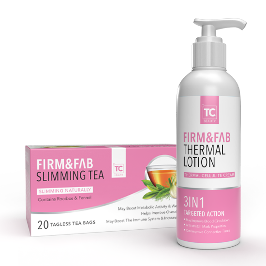 Firm Fab Lotion 150ml + Slimming Tea Bags 20s Free|Table Charm Direct