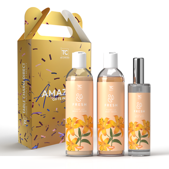 Tiger Lily Lotion + Wash + Mist + Gift Box|Table Charm Direct