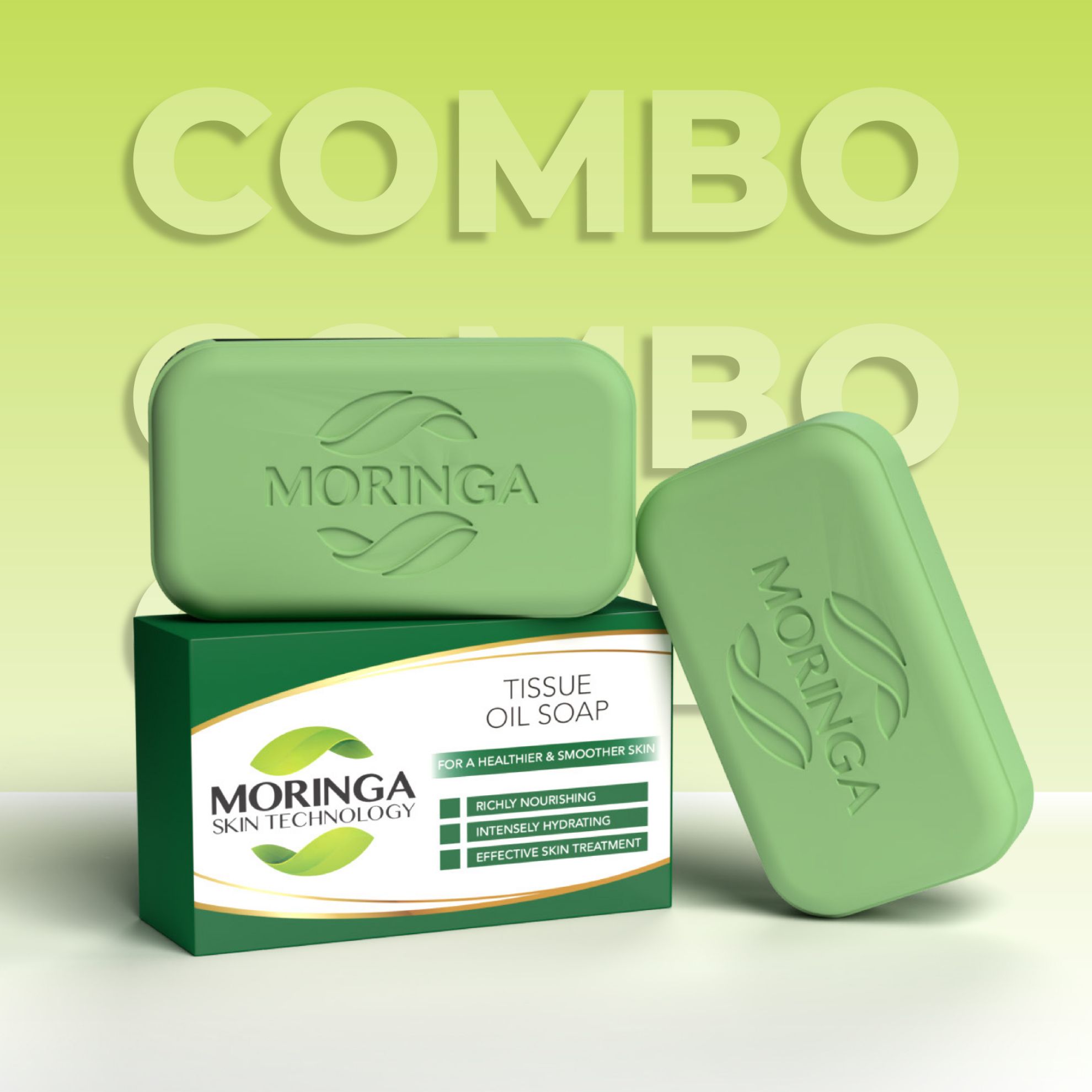 (2) Moringa Tissue Oil Soap - 150g|Table Charm Direct