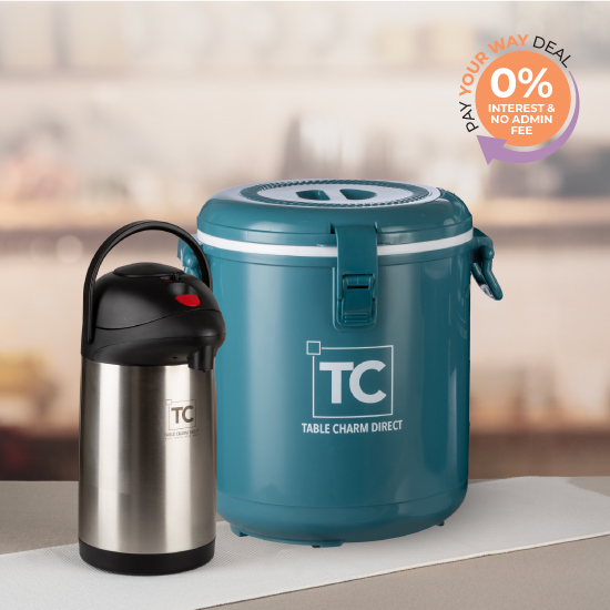 WARMER/COOLER SERVING COMBO - TEAL|Table Charm Direct
