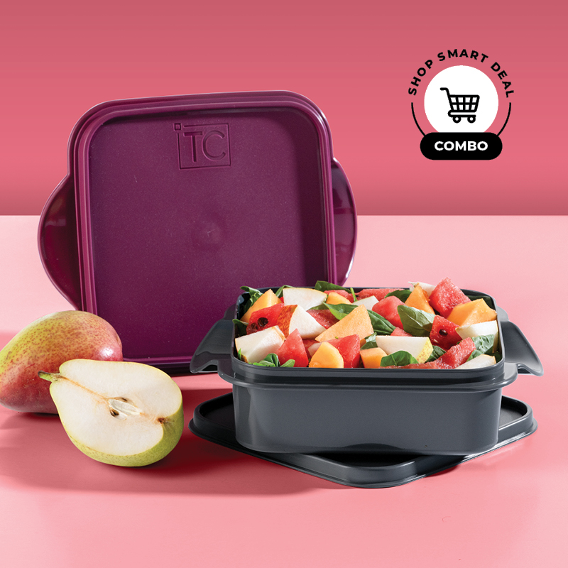 Lunch Box Cherry + Charcoal|Table Charm Direct